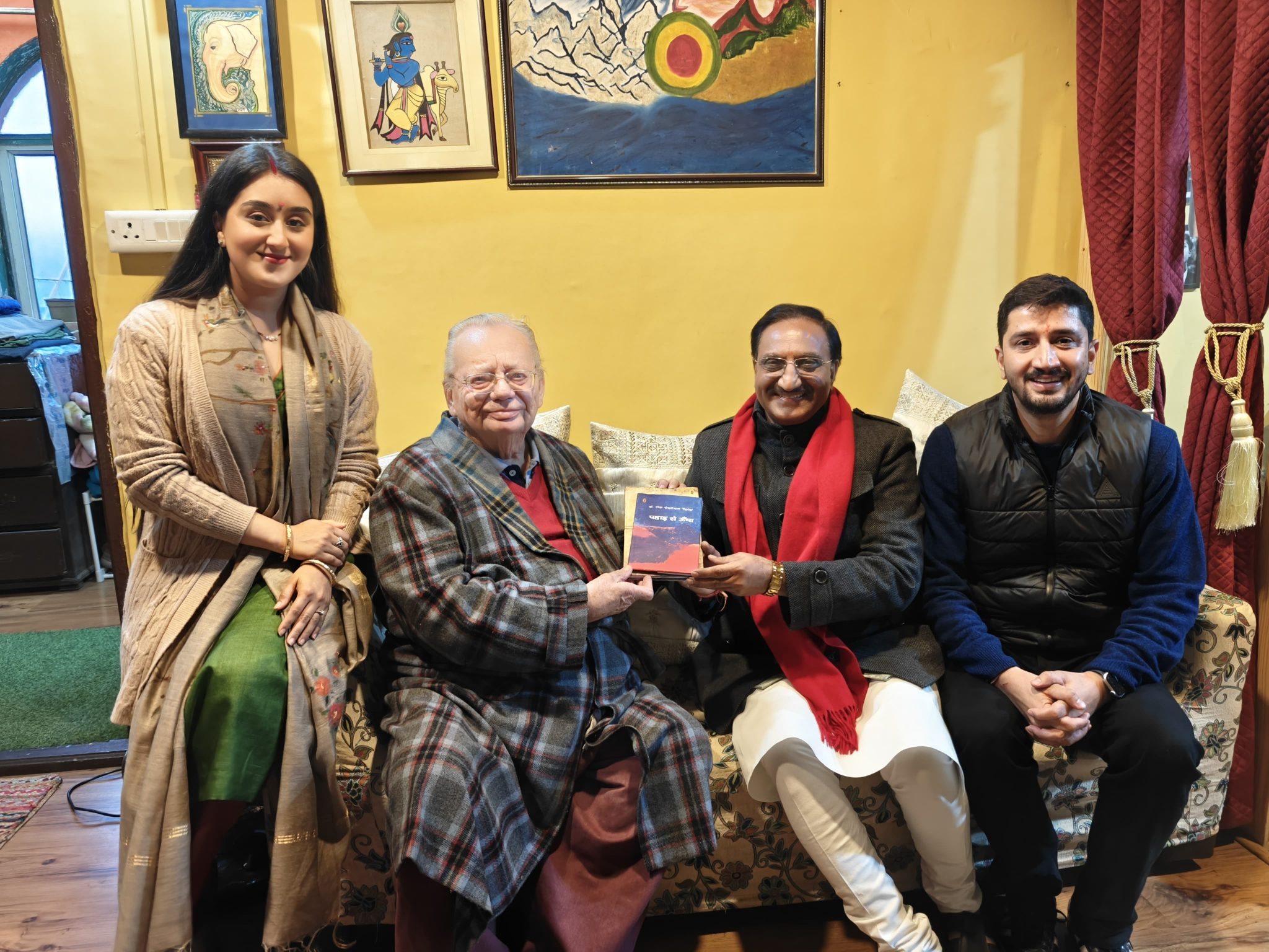 ‘Nishank’ discusses concept of ‘Lekhak Gaon’ with Ruskin Bond | Garhwal ...